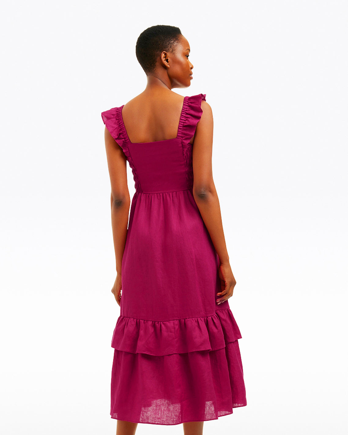 Carrie Midi Dress in Raspberry Pink – Draper James