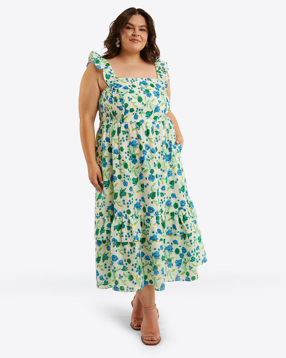 Carrie Midi Dress in Linen – Draper James