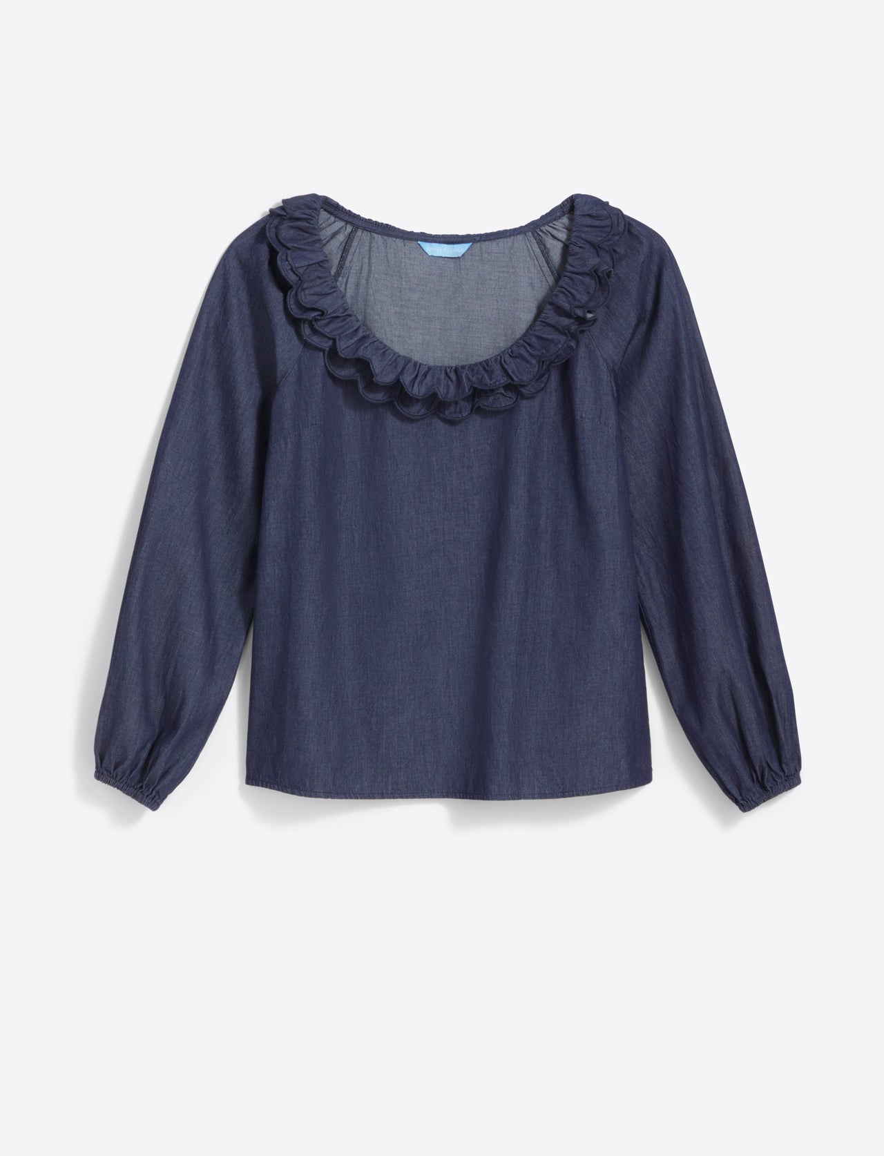Reyna Long-Sleeve Top in Chambray – Draper James