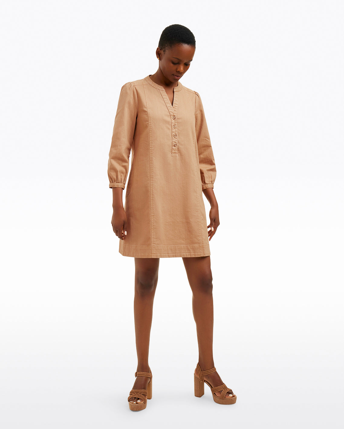 Felicity Popover Shift Dress in Croissant – Draper James
