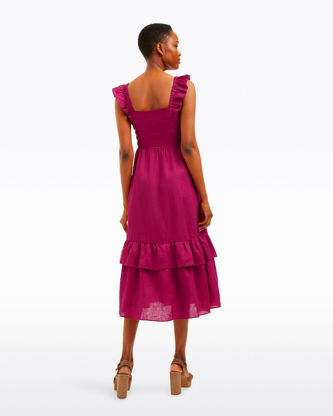 Carrie Midi Dress in Raspberry Pink – Draper James