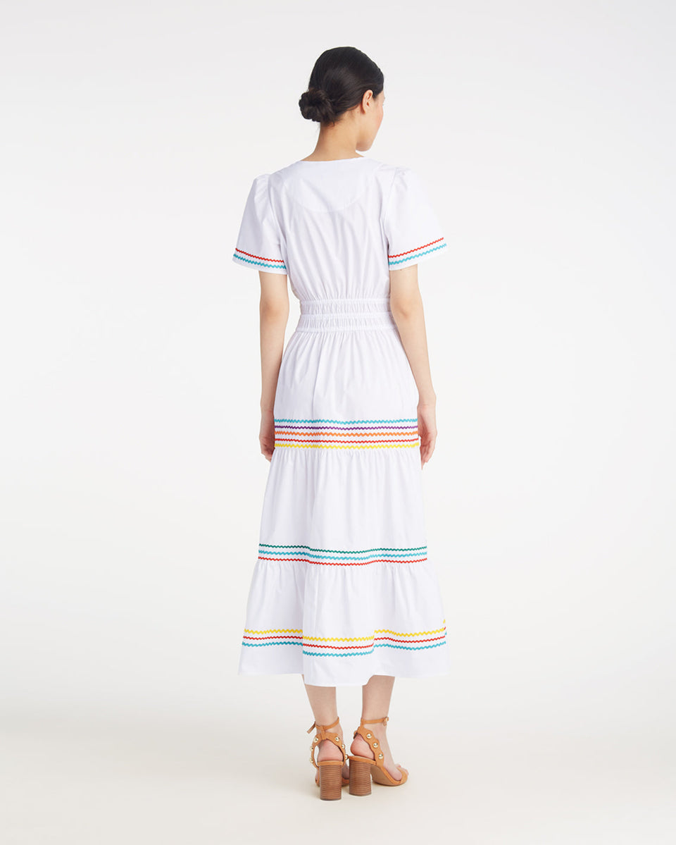 Hollie Midi Dress in Rainbow Ric Rac – Draper James