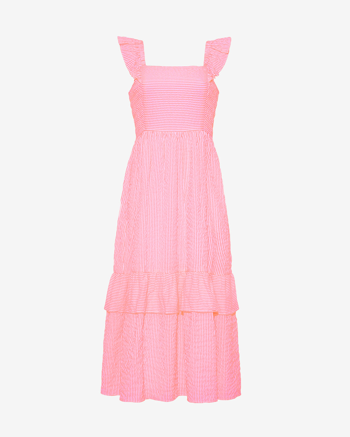 Carrie Midi Dress in Pink Seersucker – Draper James
